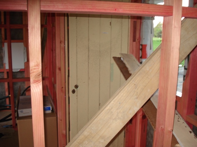 Reused Kauri Ledge & Brace Doors | Karamu Cottage